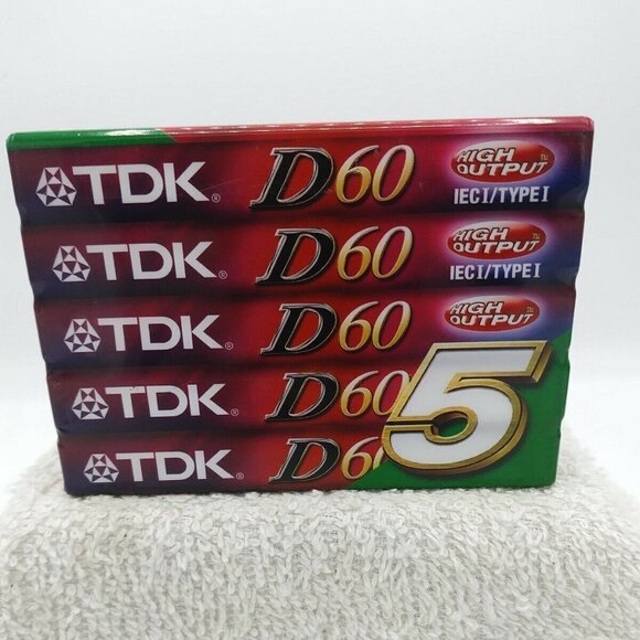 TDK | Other | Tdk Cassette Tapes 5 Pk D6 High Output Ieci Type I Blank Audio New Sealed | Poshmark